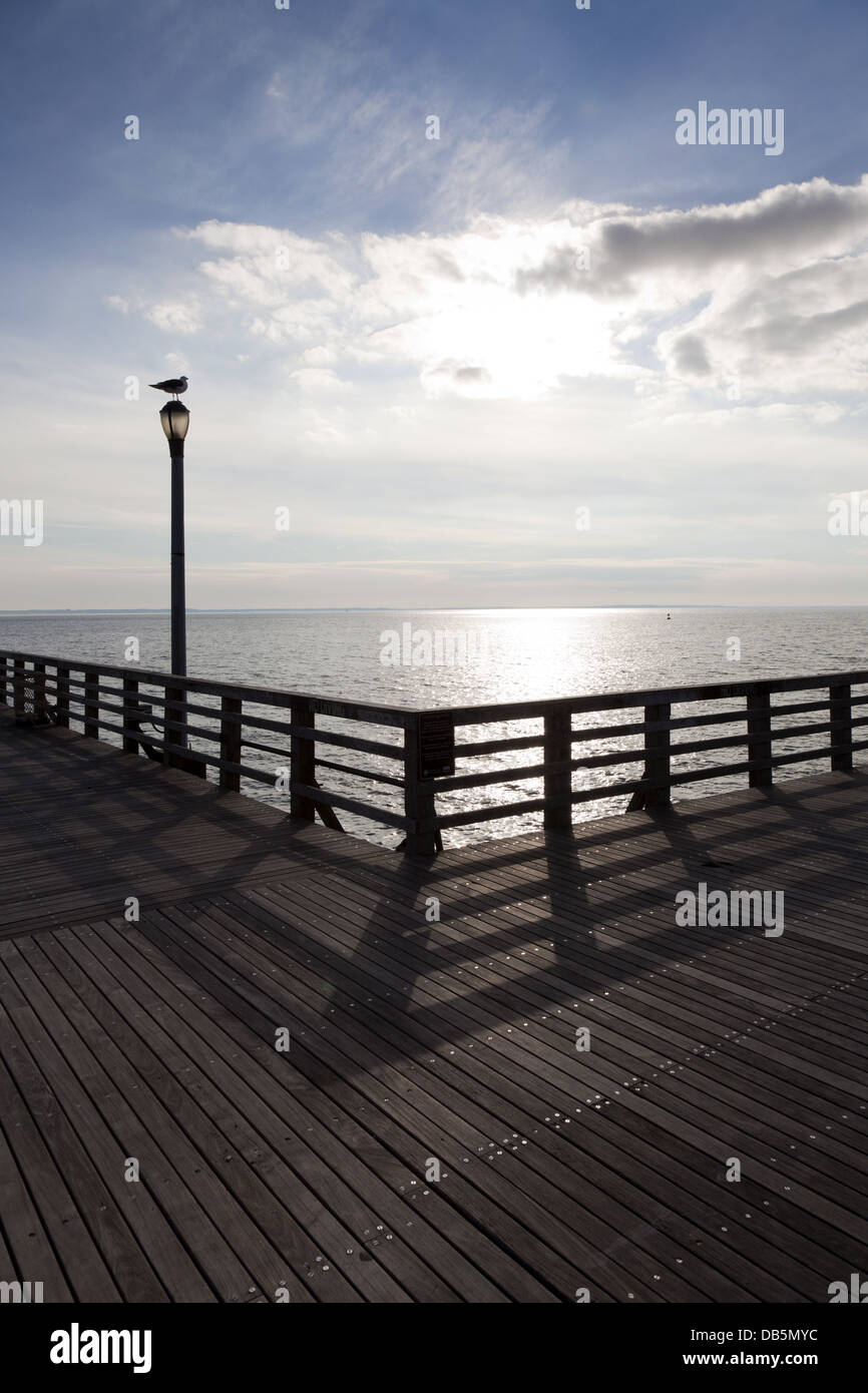 Brighton Beach and the Boardwalk in Coney Island, Brooklyn, New York ...
