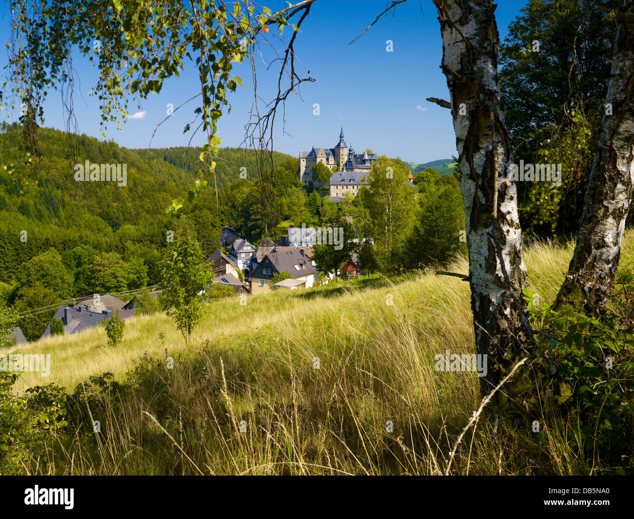 Lauenstein Castle and neighborhood near Ludwigsstadt, Upper Franconia ...
