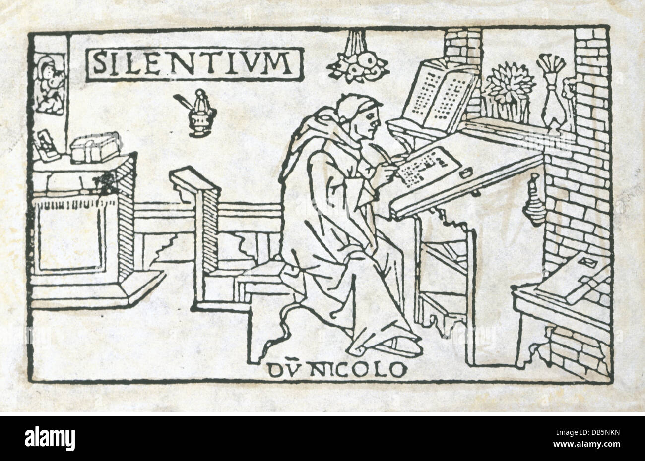 Medieval monk scribe hi-res stock photography and images - Alamy