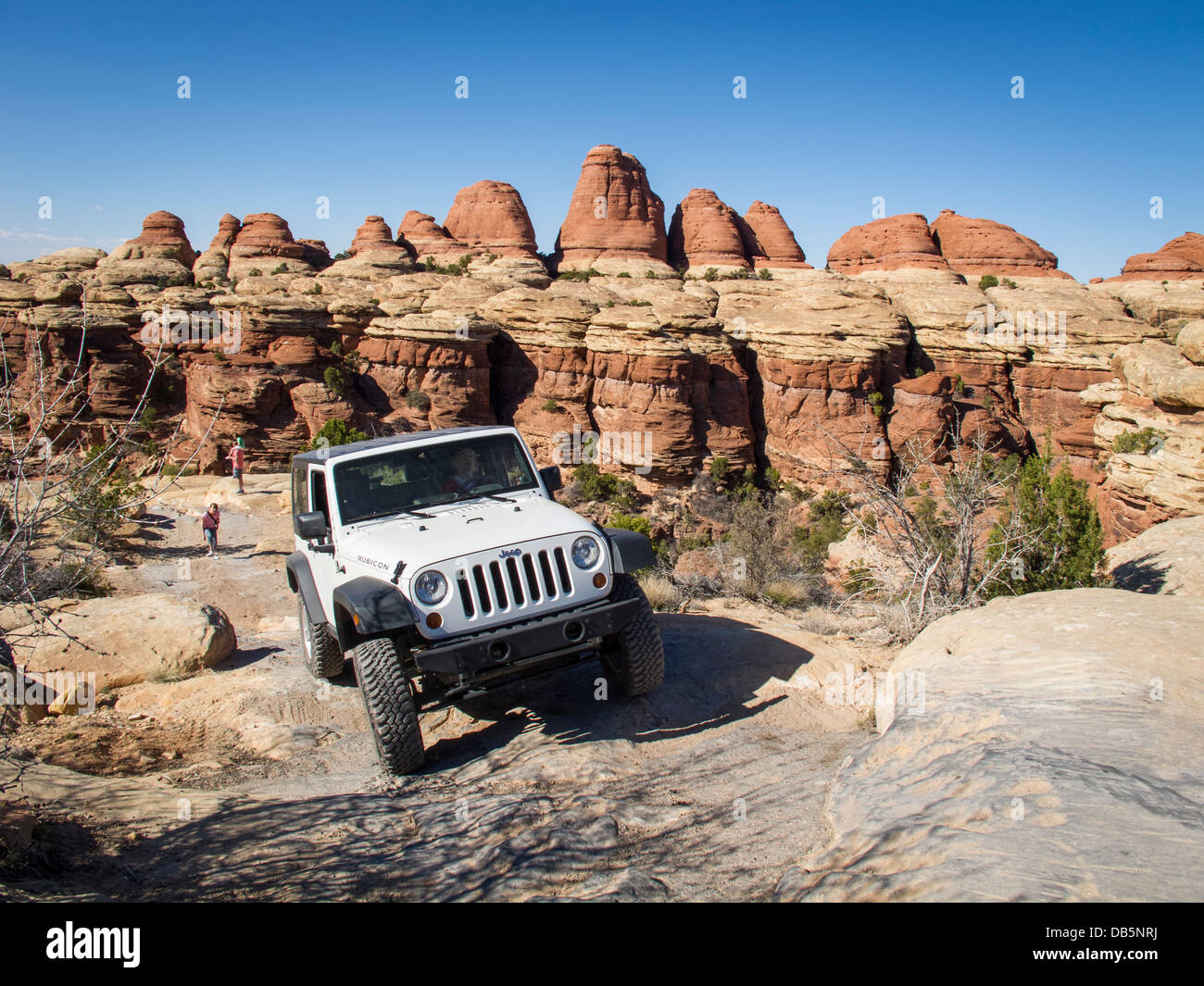 Jeeping Elephant Hill road in Needles District, Canyonlands National ...