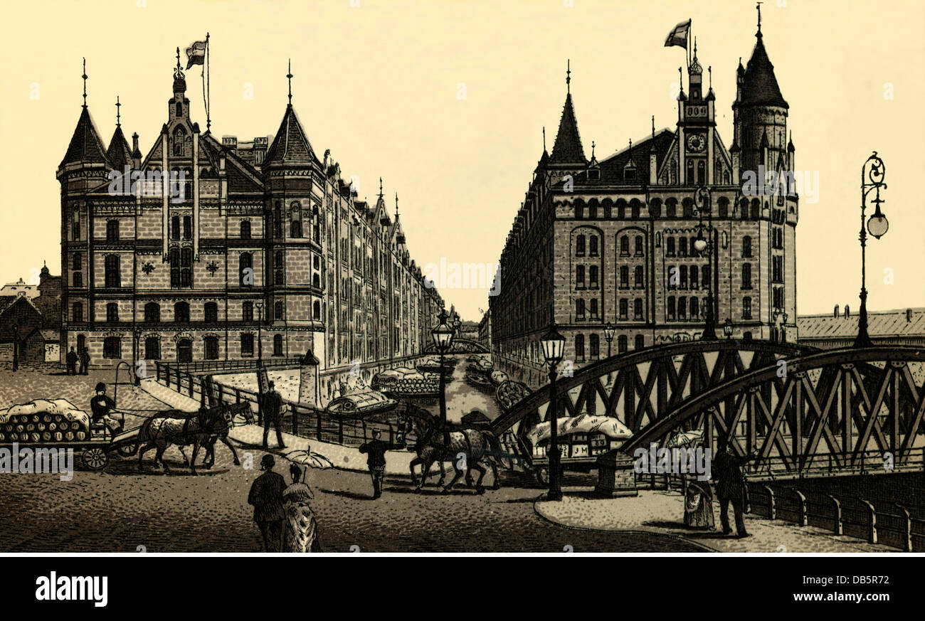 Hamburg port 19th century hi-res stock photography and images - Alamy