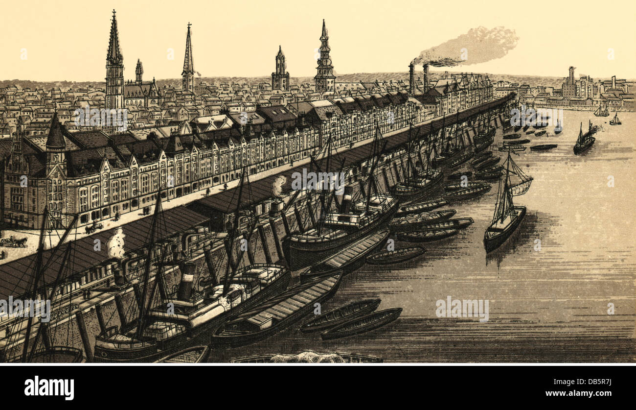 Hamburg port 19th century hi-res stock photography and images - Alamy