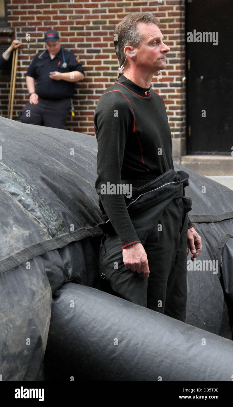 The Human Fuse, Brian Miser celebrities outside The Ed Sullivan Theater ...