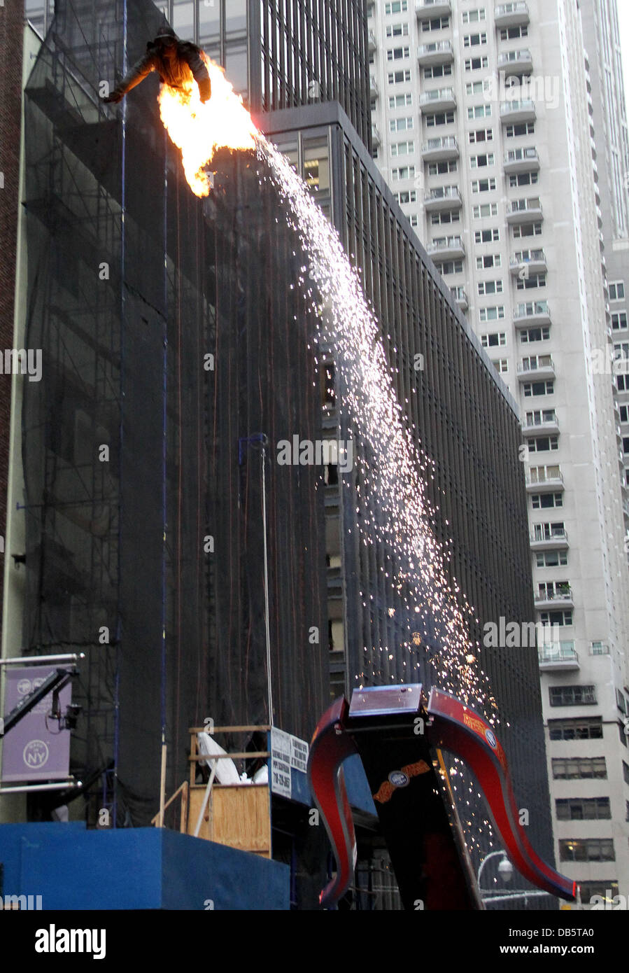 The Human Fuse, Brian Miser celebrities outside The Ed Sullivan Theater ...