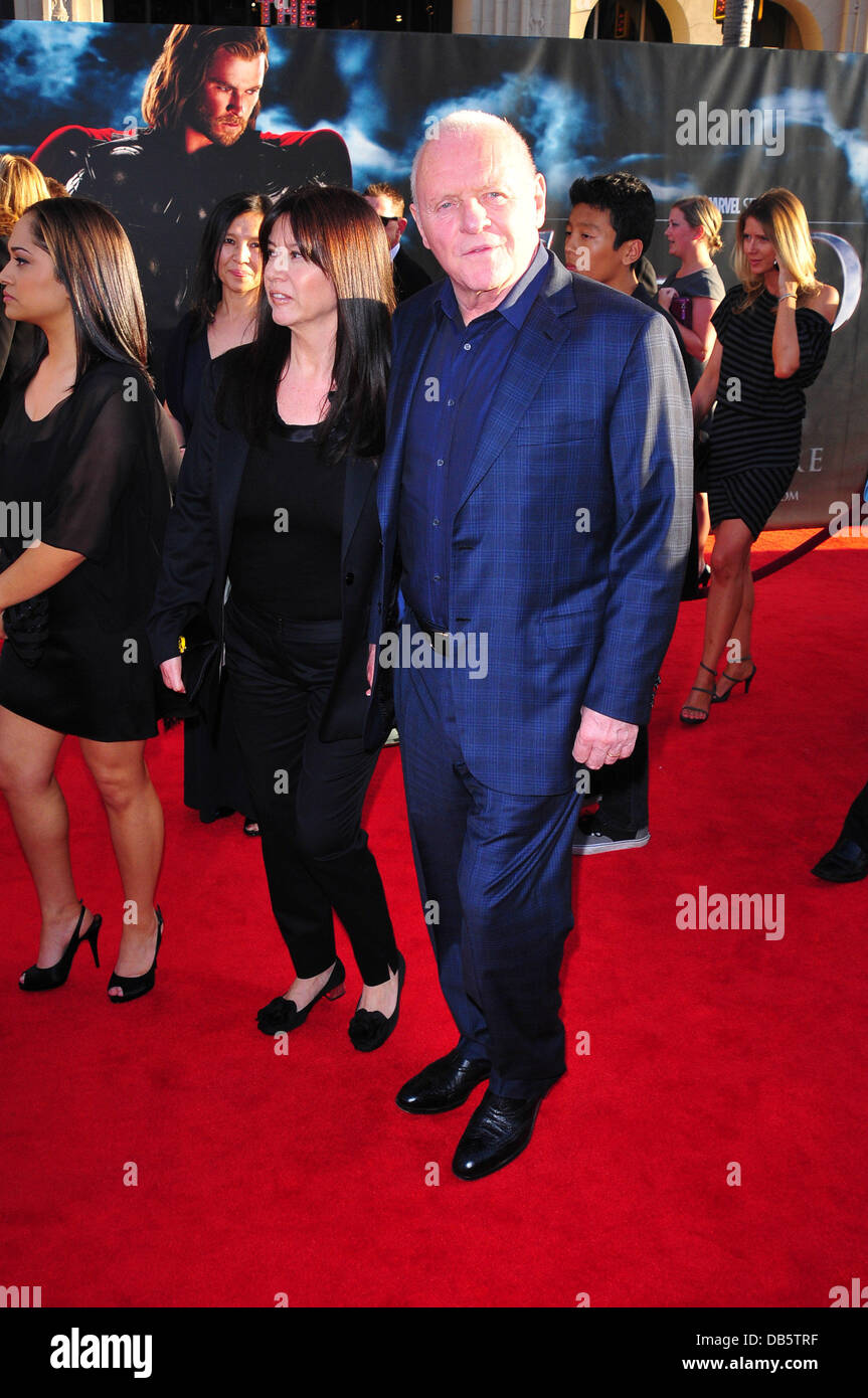 Sir Anthony Hopkin Los Angeles Premiere of "Thor" held at the El ...