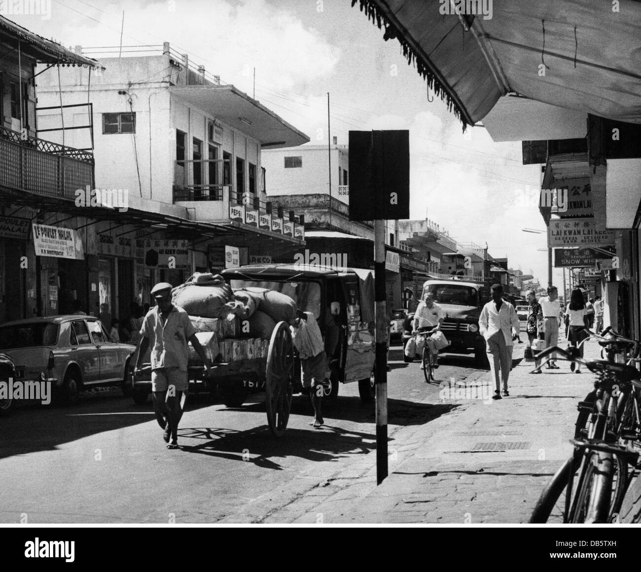 geography / travel, Mauritius, Port Louis, street scene, merchant Stock ...