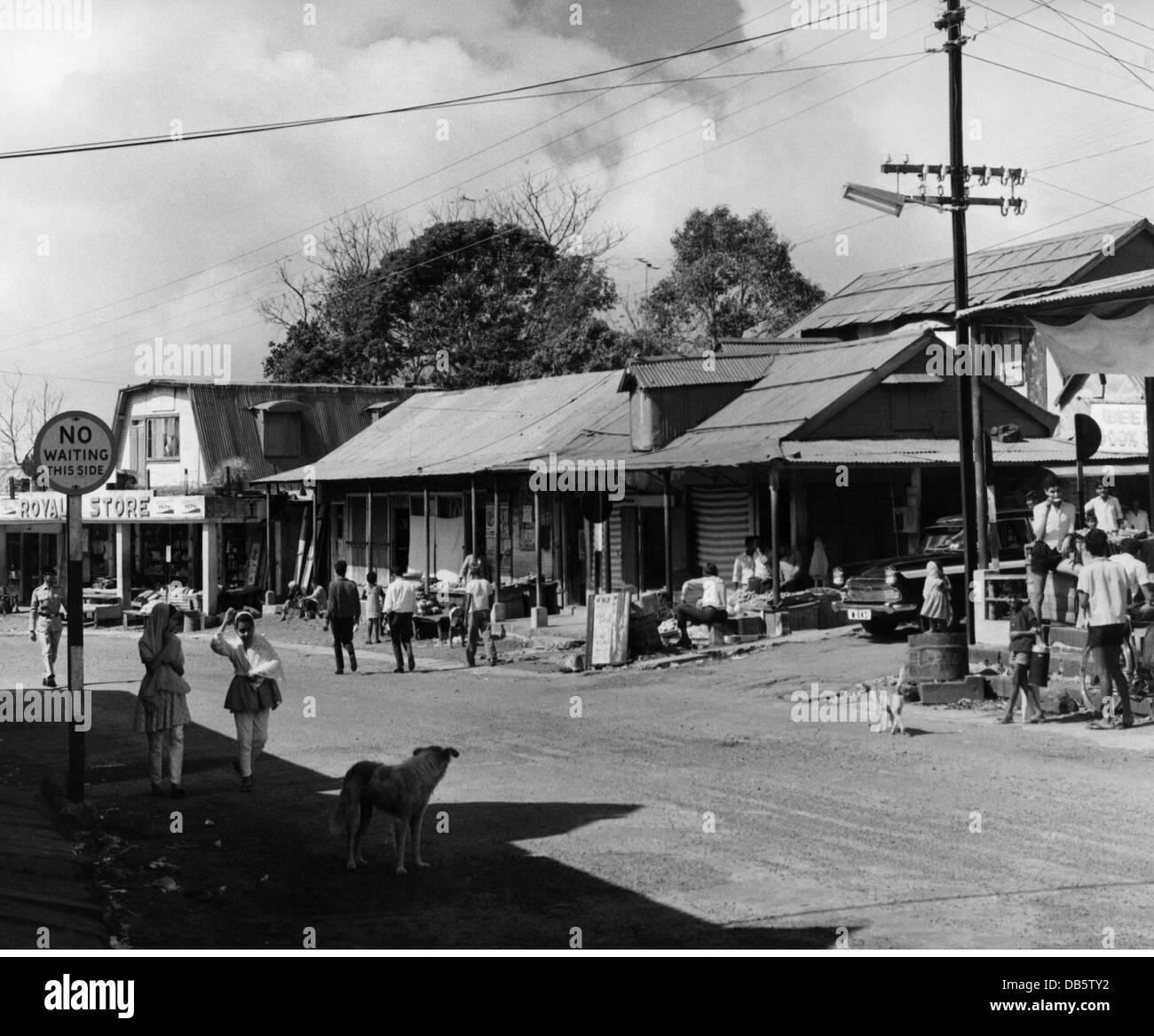 geography / travel, Mauritius, Riv des Anguilles, street scene, 1960s ...
