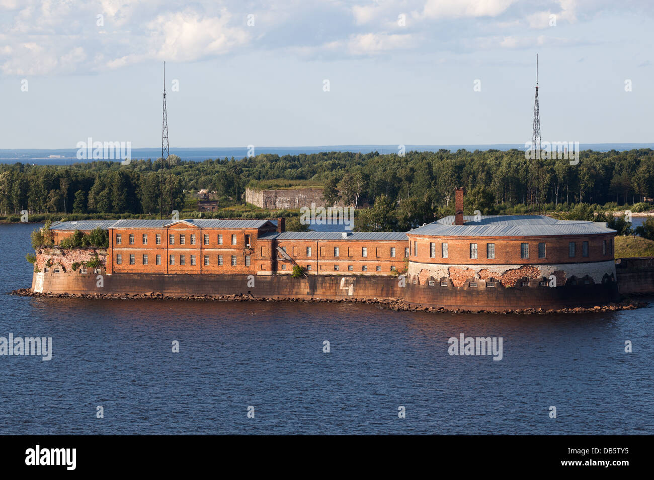 The Sea Fort , on the Gulf of Finland in the Baltic Sea, Kronshtadt, St ...