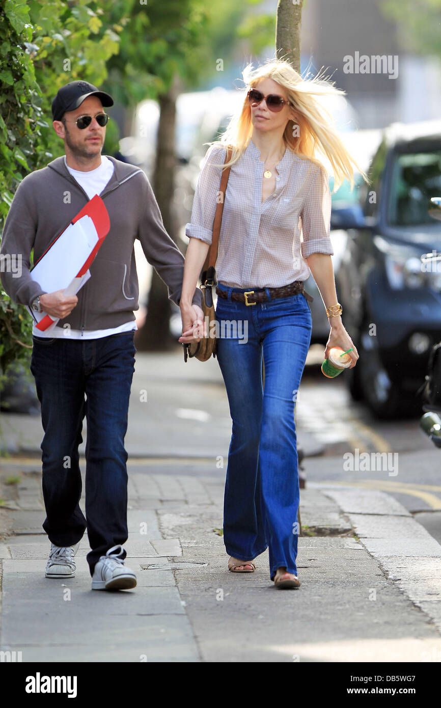 Matthew Vaughn and his wife, Claudia Schiffer take a stroll together in ...