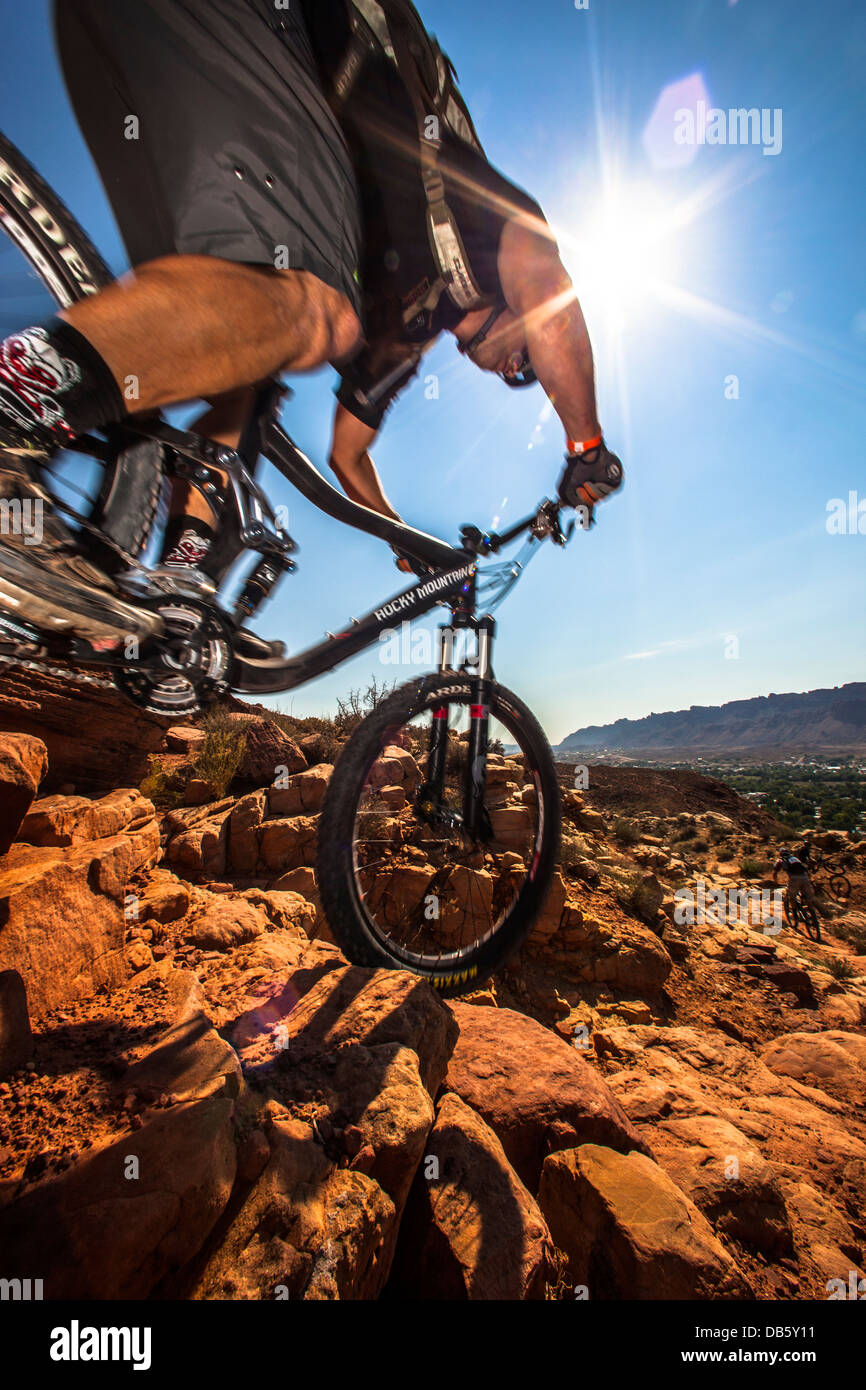 Close up downhill mountain biker hi-res stock photography and images ...