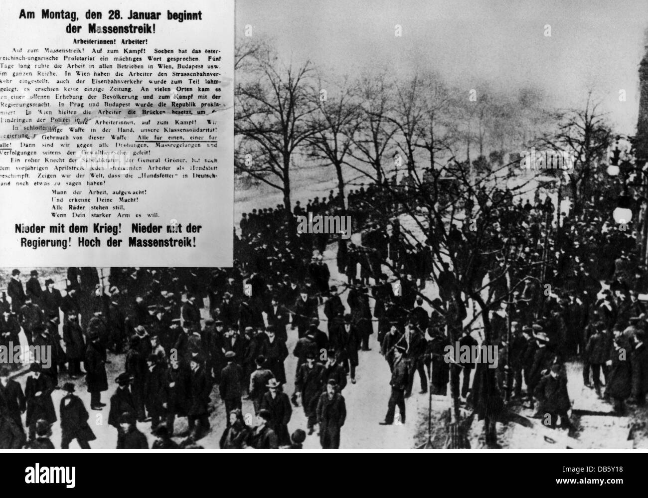 events, German Revolution 1918 - 1919, striking ammunition workers in ...