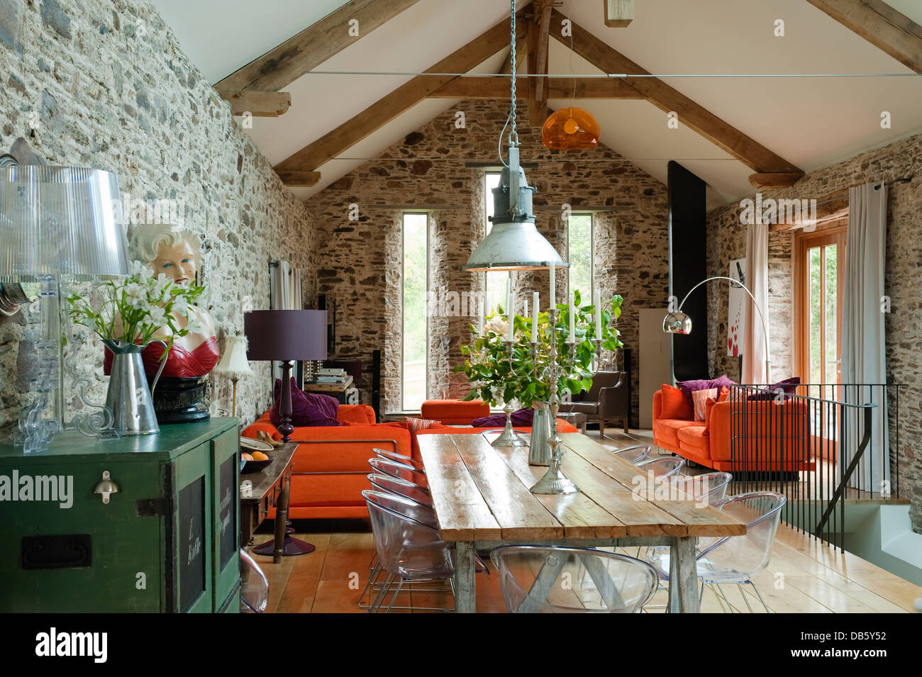 18th century Devon long barn conversion with mezzanine floor furnished ...