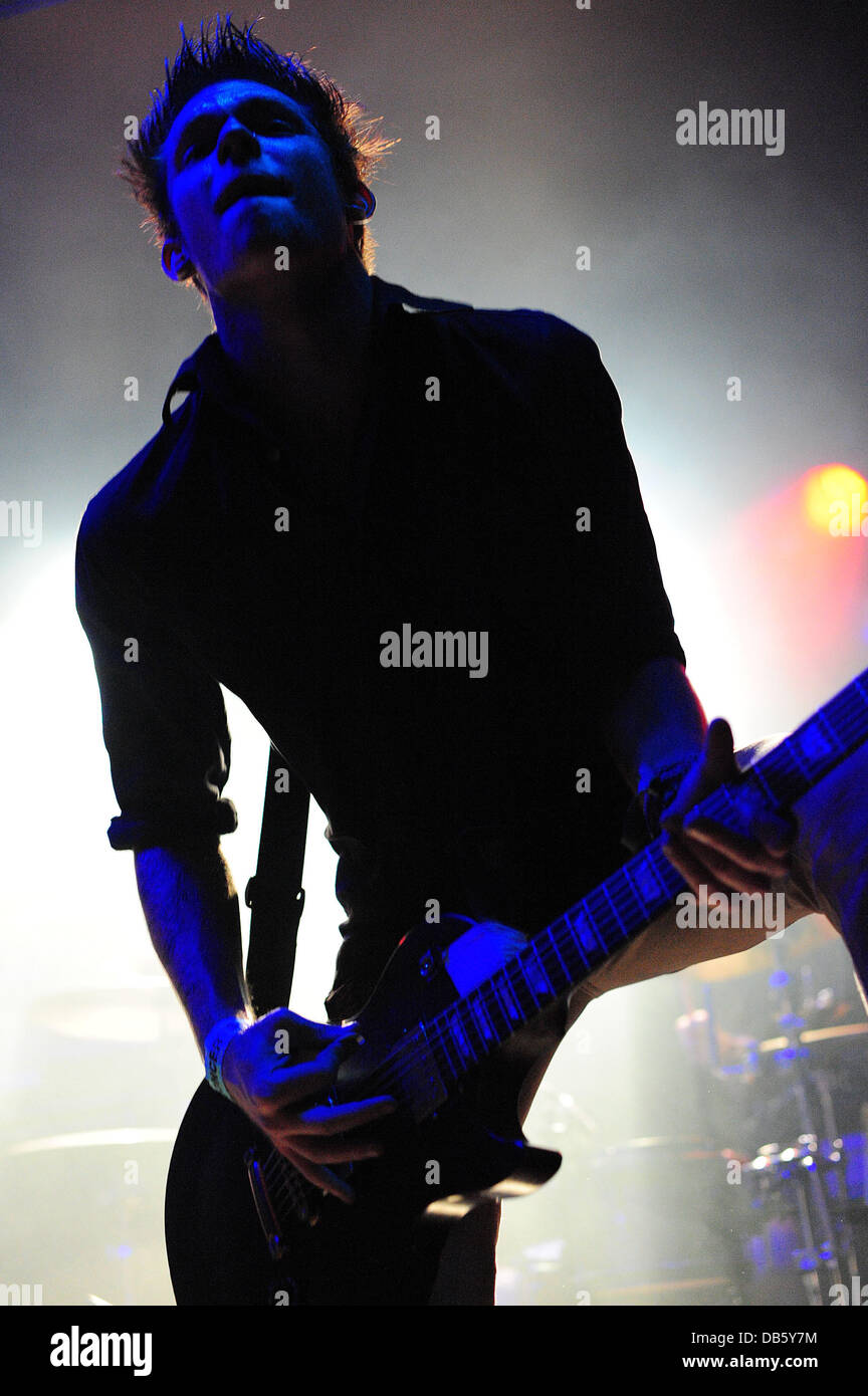 Shayley Bourget perfoming on stage in Of Mice and Men at the O2 Arena ...