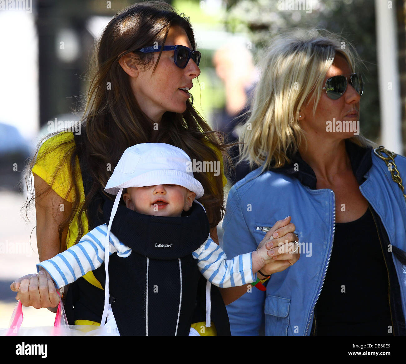 Jools Oliver walking in Primrose Hill with her son Buddy London ...
