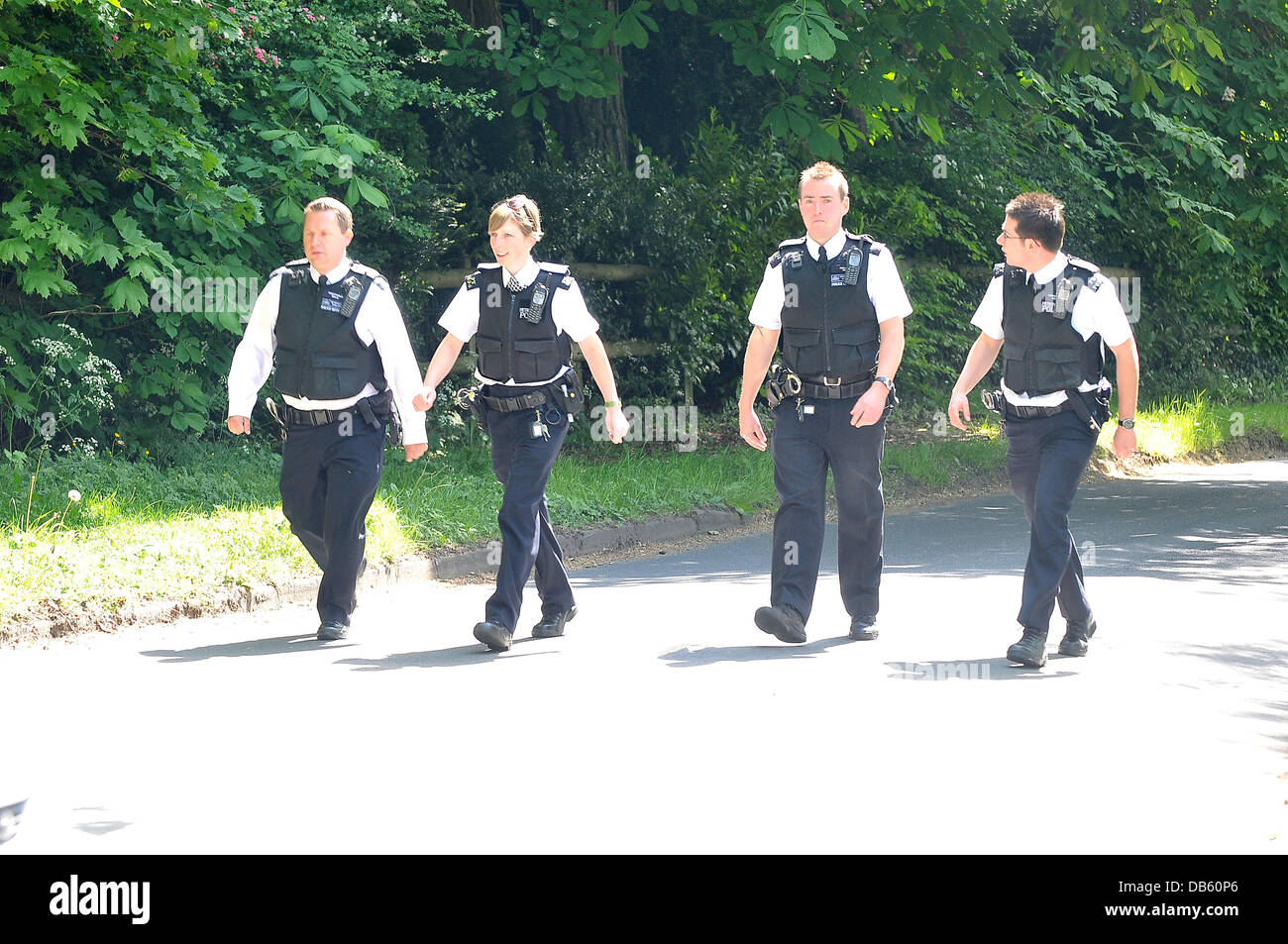 Surrey police officers seen during a car chase from London to Surrey ...