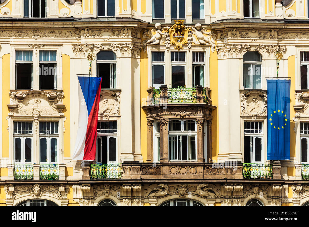 The Art Nouveau facade of the Ministry of Regional Development in Old ...