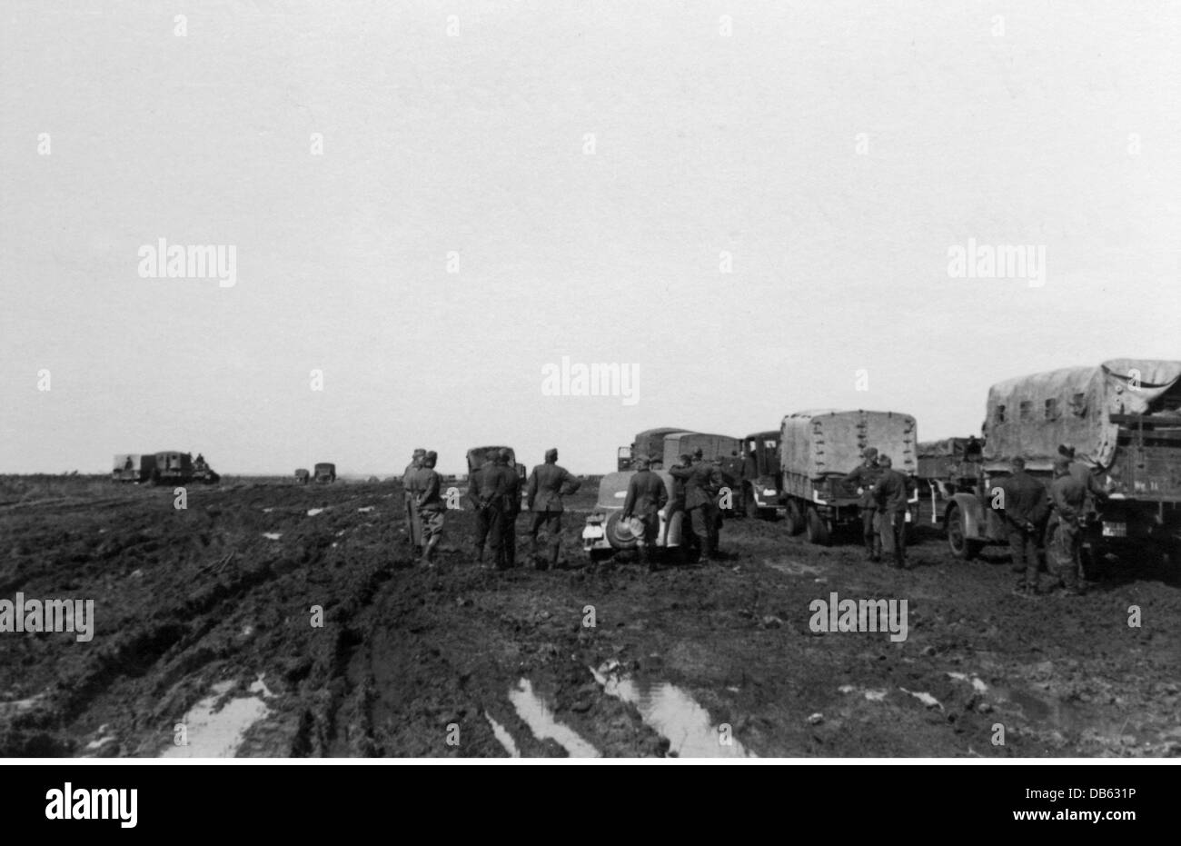 German truck convoy wwii hi-res stock photography and images - Alamy