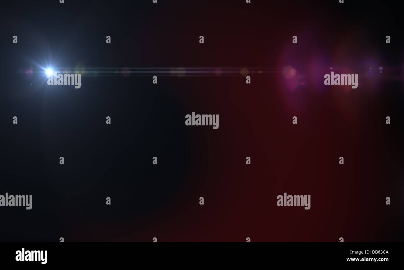Lens flare effect in space made in 3d software Stock Photo - Alamy