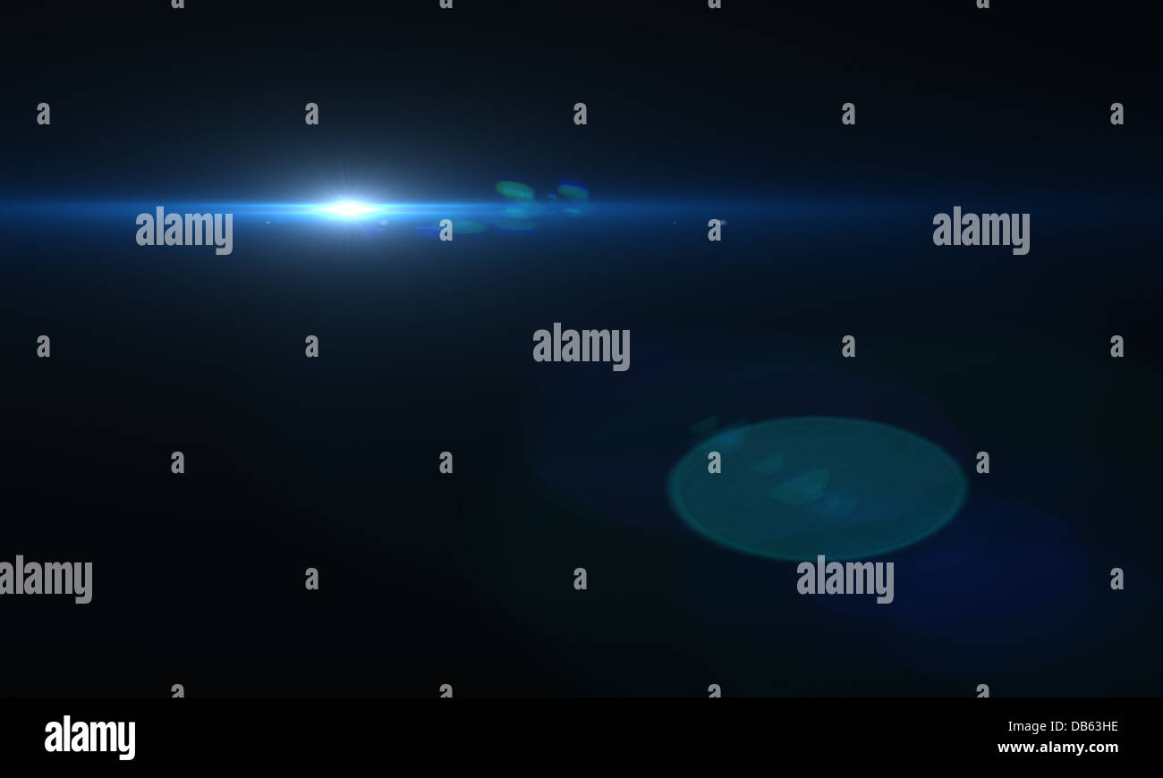 Lens flare effect in space made in 3d software Stock Photo - Alamy