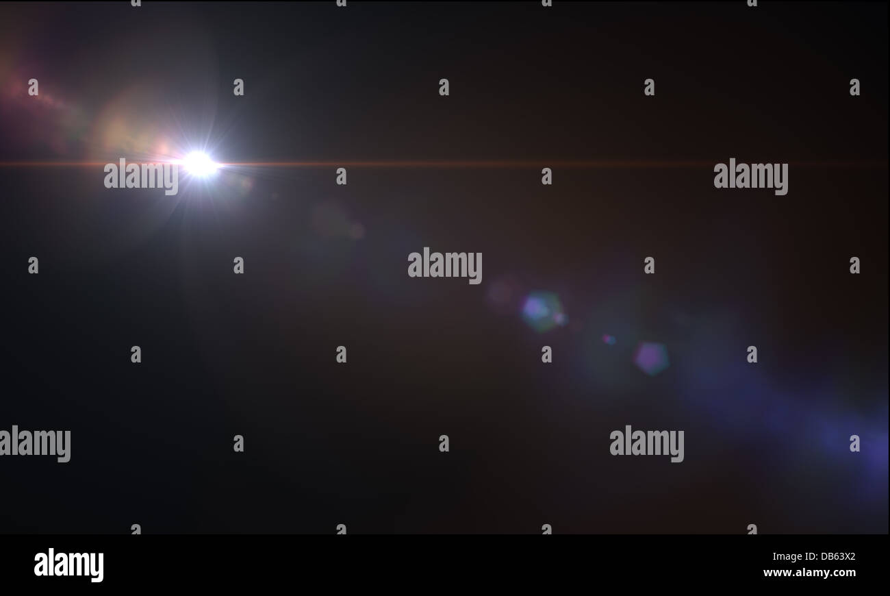Lens flare effect in space Stock Photo - Alamy