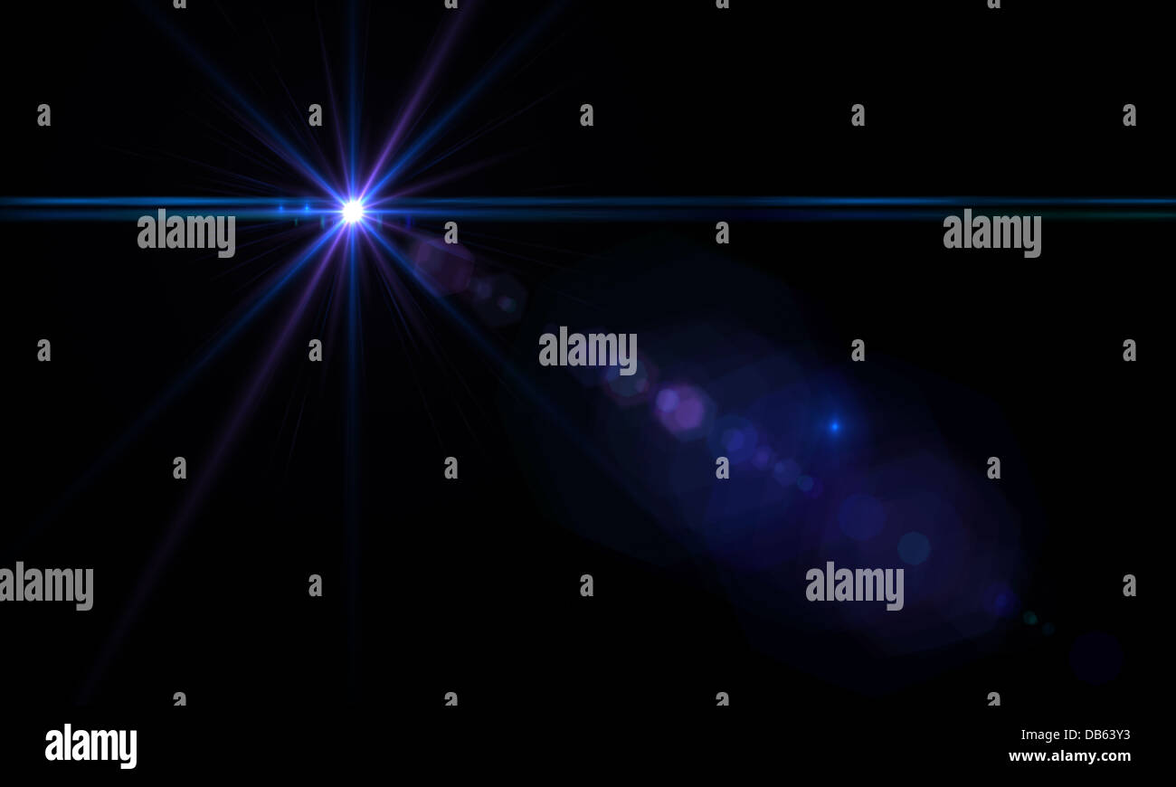 Lens flare effect in space made with ae cs5 Stock Photo - Alamy