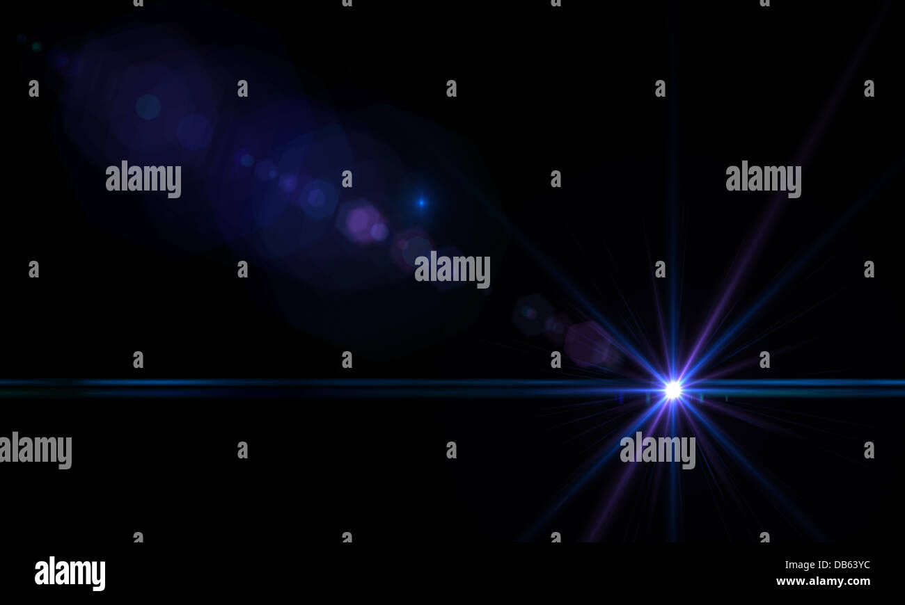 Lens flare effect in space made with ae cs5 Stock Photo - Alamy