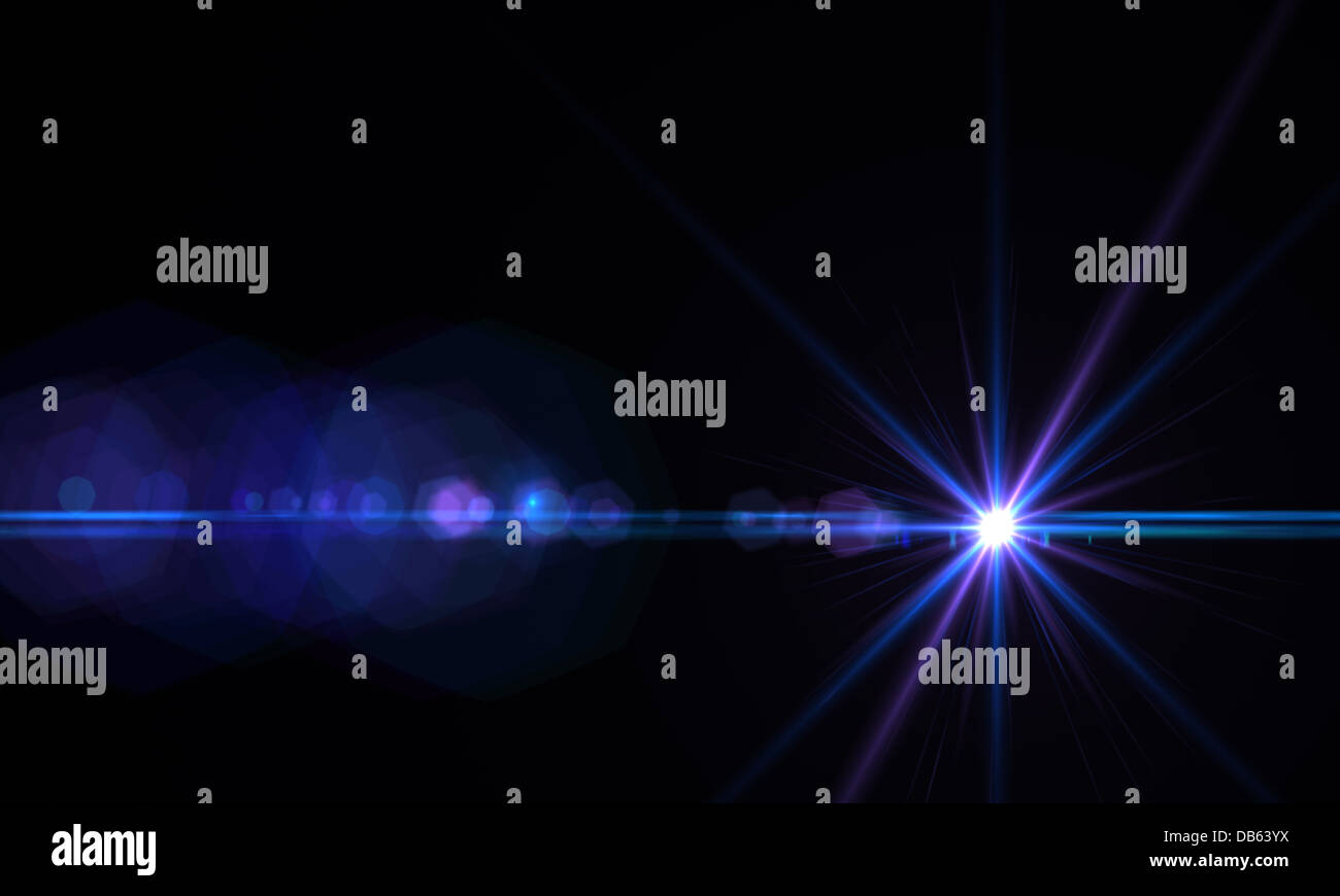 Lens flare effect in space made with ae cs5 Stock Photo - Alamy
