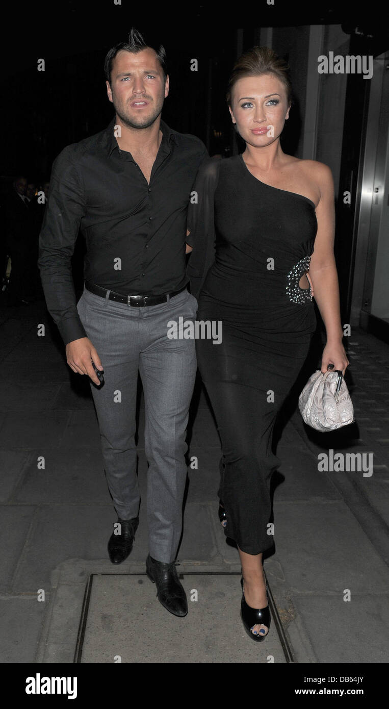 Mark Wright and Lauren Goodger leaving Hakkasan restaurant. London ...
