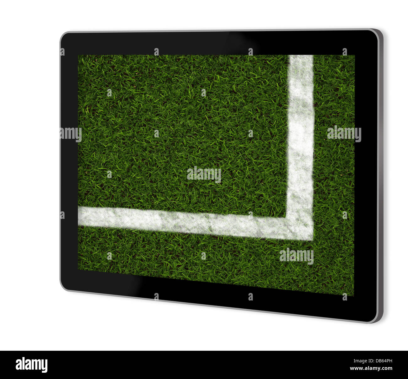 Perfect Grass on screen of tablet made in 3d software Stock Photo - Alamy
