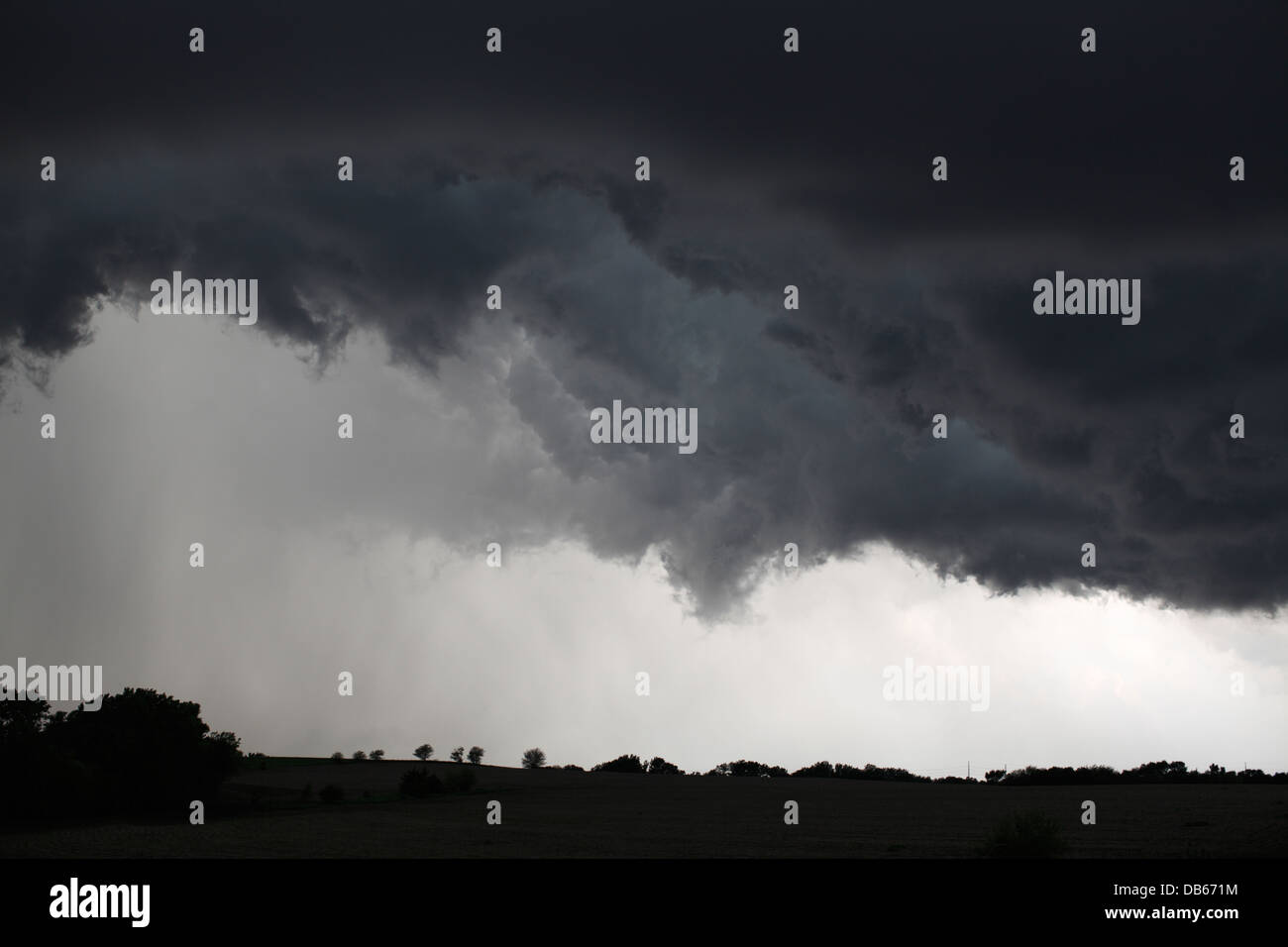 Rotating inflow area of severe thunderstorm Stock Photo - Alamy