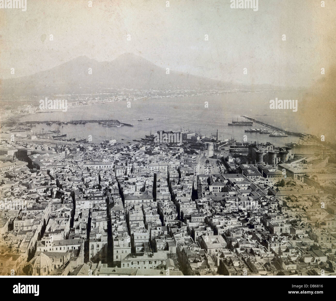 geography/travel, Italy, Naples, panorama, last quarter 19th century ...