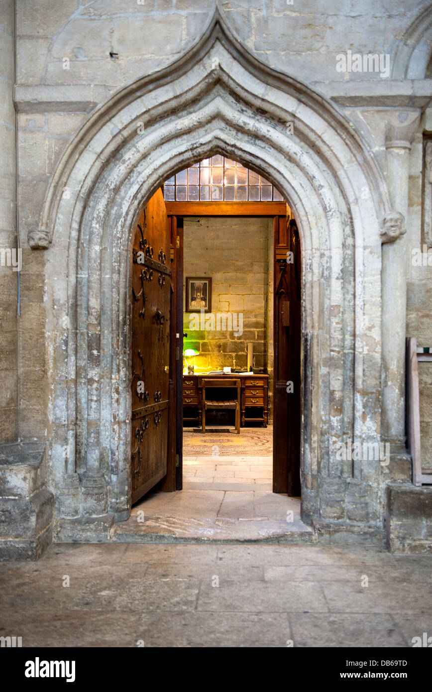 Detail from the interior of Peterborough Cathedral, the Sacristy Stock ...