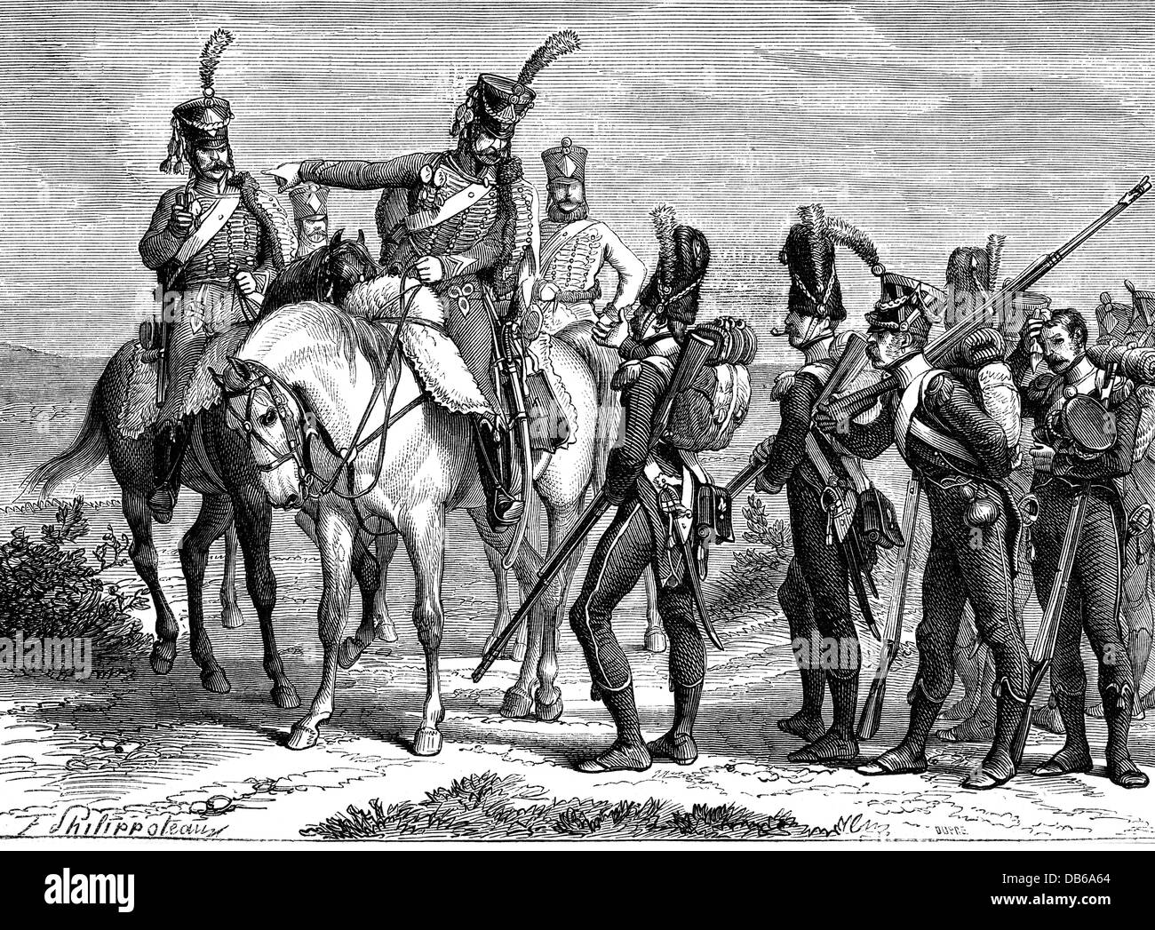 French napoleonic cavalry 1815 Black and White Stock Photos & Images ...