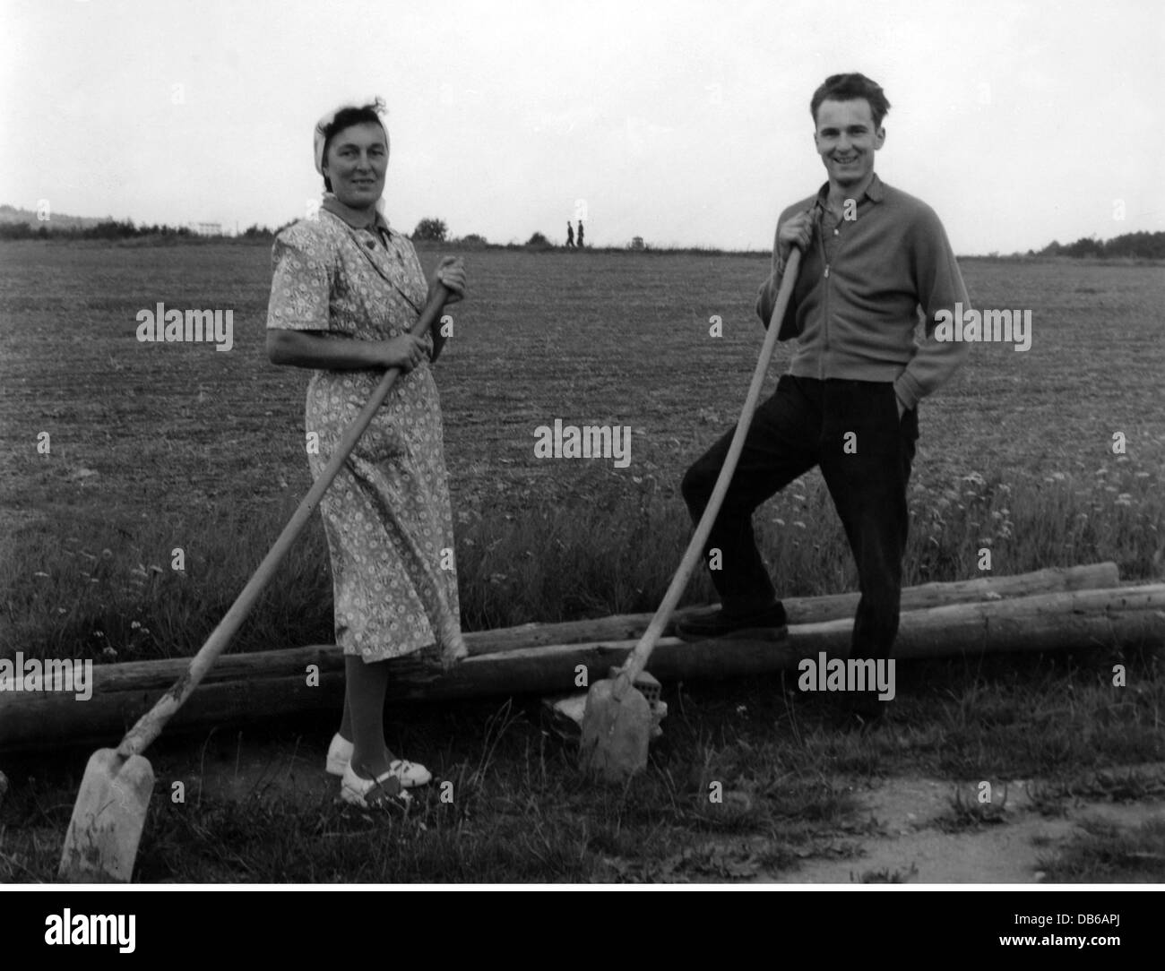 agriculture, farmers, couple, West Germany, 1950s, Additional-Rights-Clearences-Not Available ...