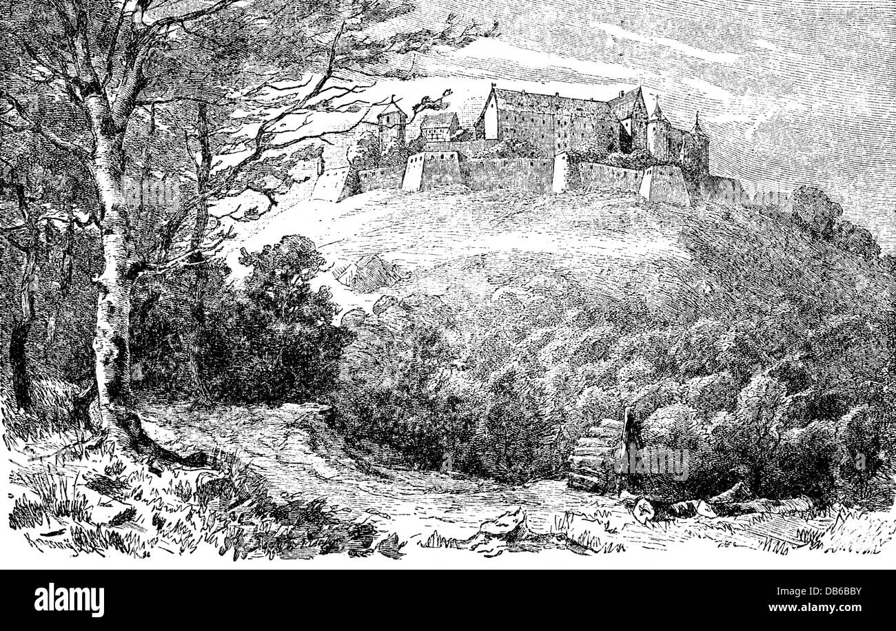 geography / travel, Germany, castles, Hohenzollern, exterior view in ...