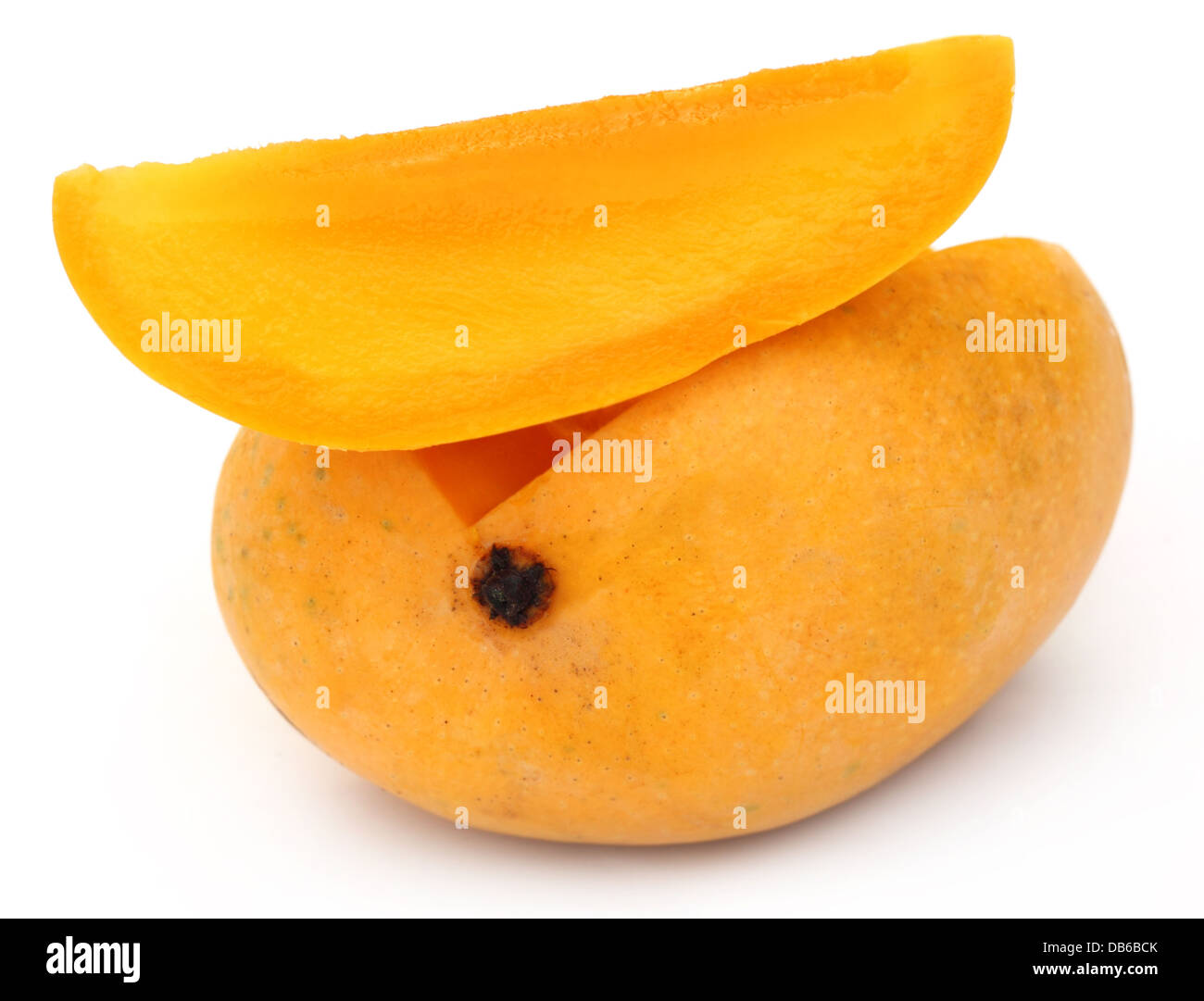 Ripe Mangoes over white background Stock Photo - Alamy