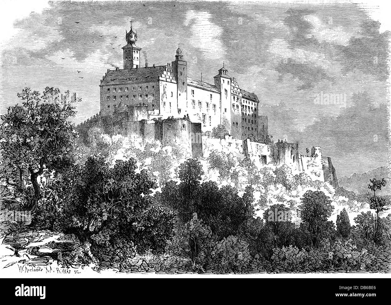 geography / travel, Germany, Kulmbach, castles, Plassenburg, exterior ...