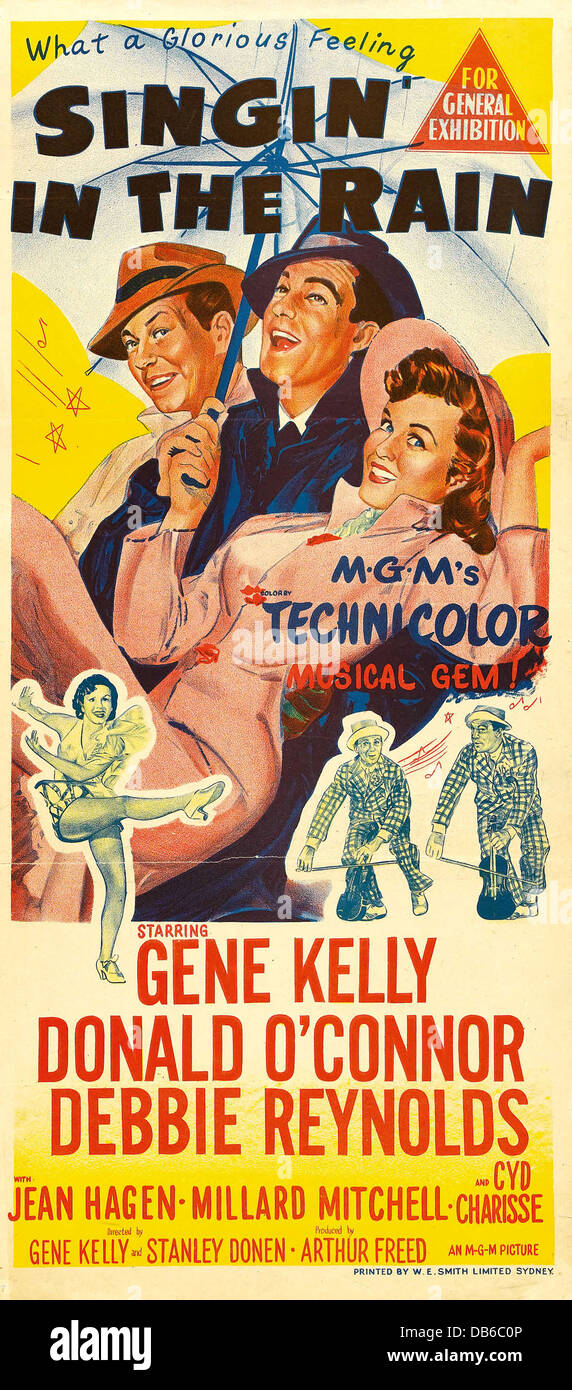 SINGIN' IN THE RAIN MGM, 1952. Directed by Stanley Donen. MOVIE POSTER ...