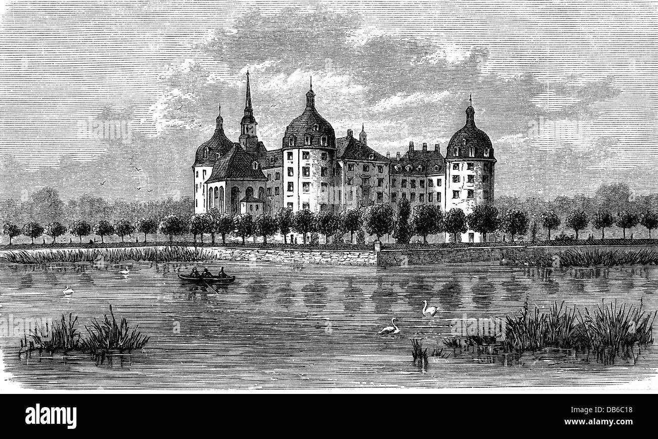 geography / travel, Germany, castles, Moritzburg Castle, exterior view ...