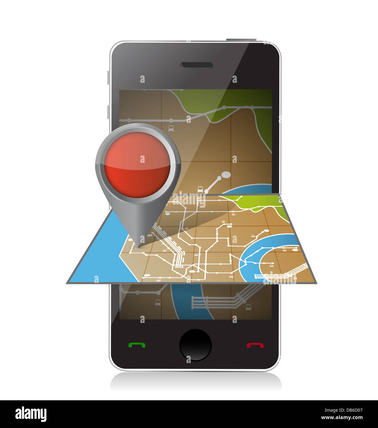 smart phone navigation. mobile gaps illustration design over white ...