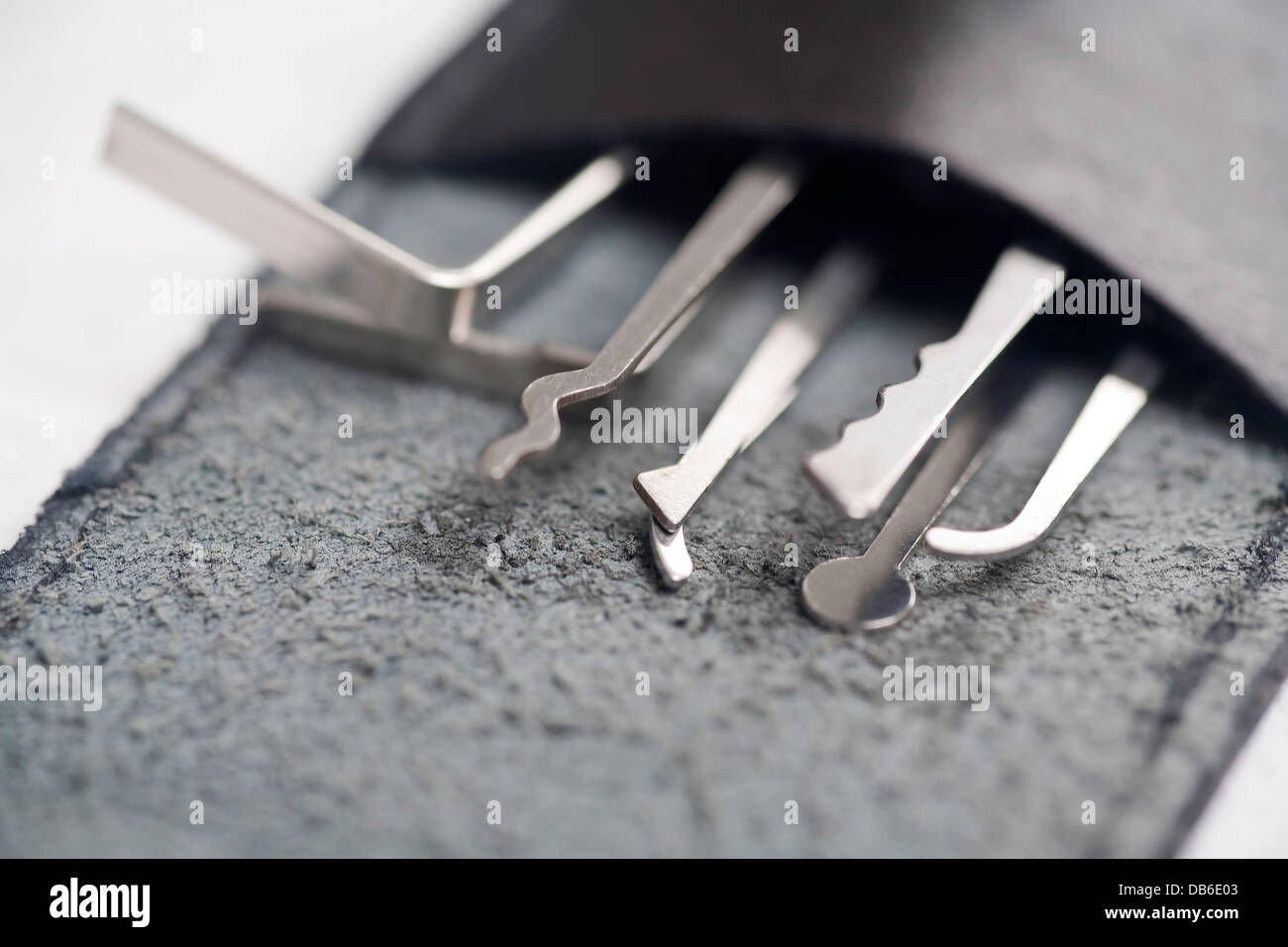 A set of lock picks in a leather wallet Stock Photo - Alamy