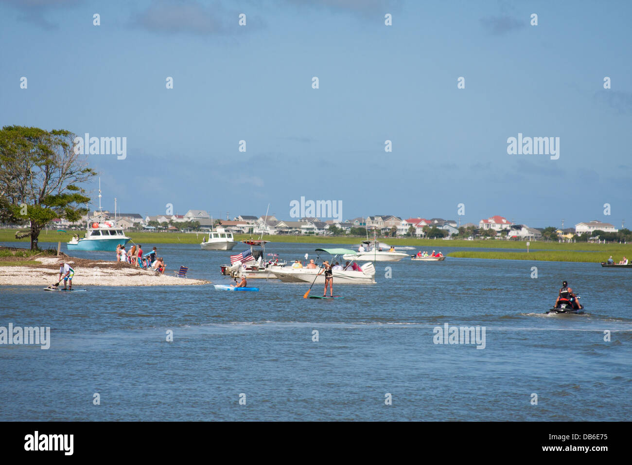 People Having Fun On The Ocean Stock Photo - Alamy