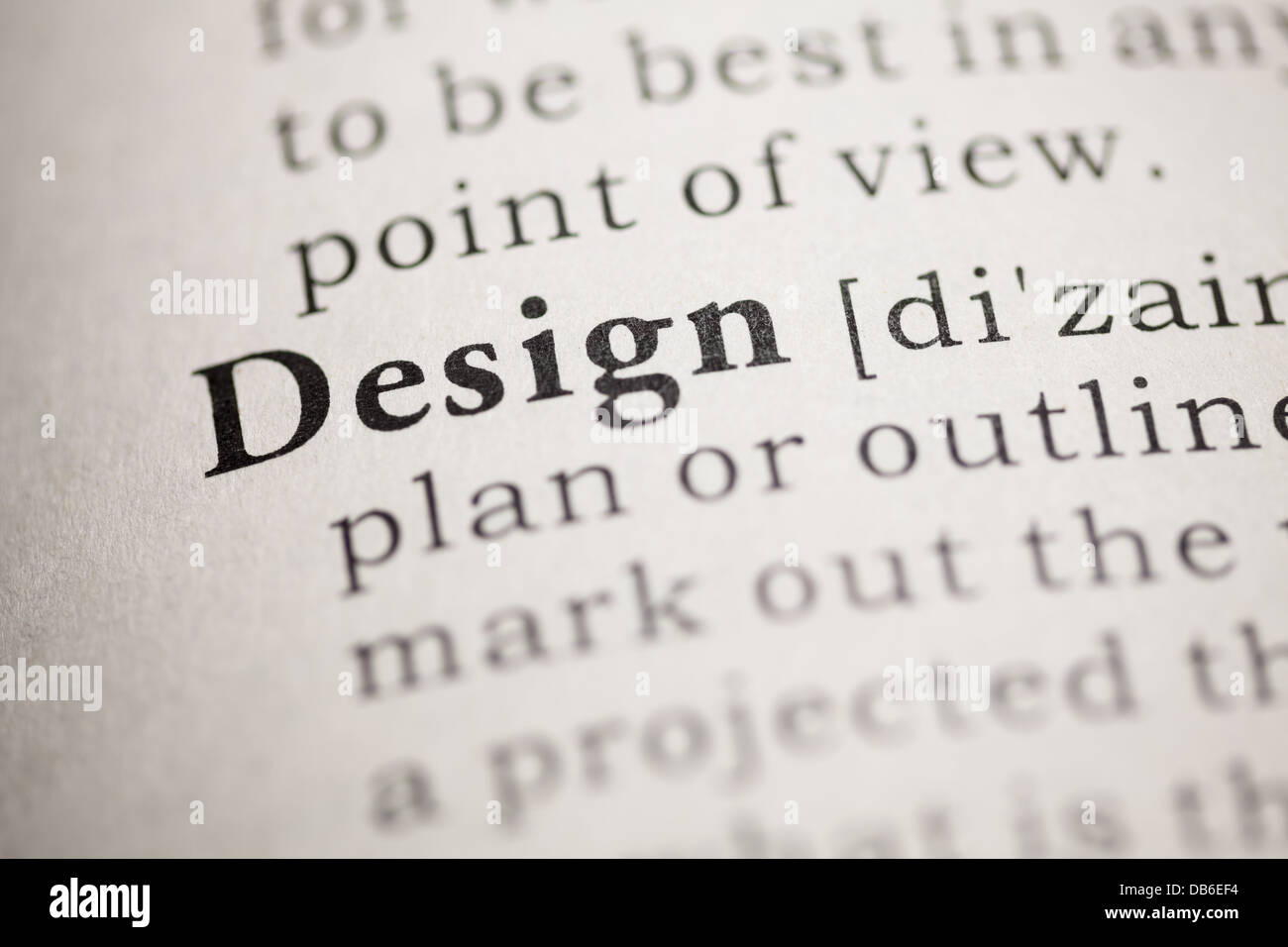 Fake Dictionary, Dictionary definition of the word design Stock Photo ...