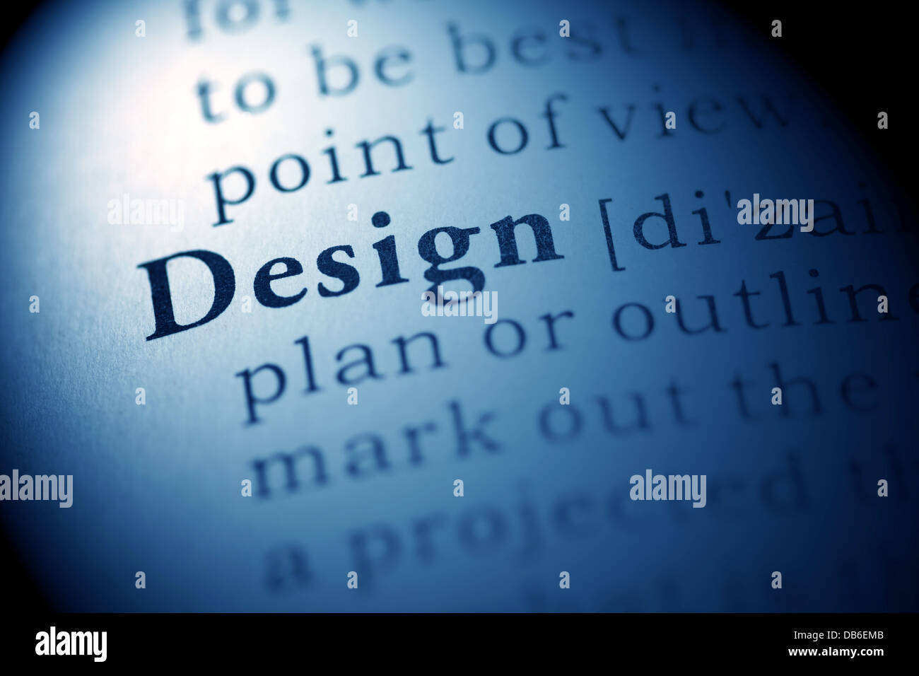 Fake Dictionary, Dictionary definition of the word design Stock Photo ...