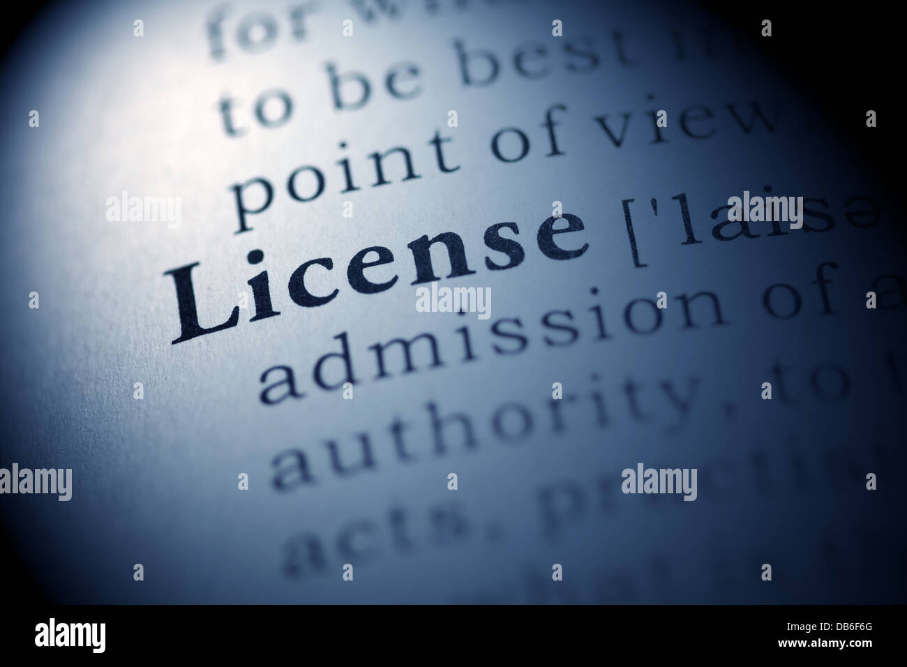License information hi-res stock photography and images - Alamy