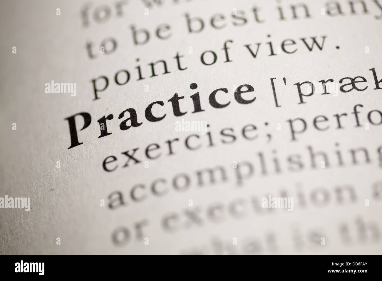 Practice word hi-res stock photography and images - Alamy