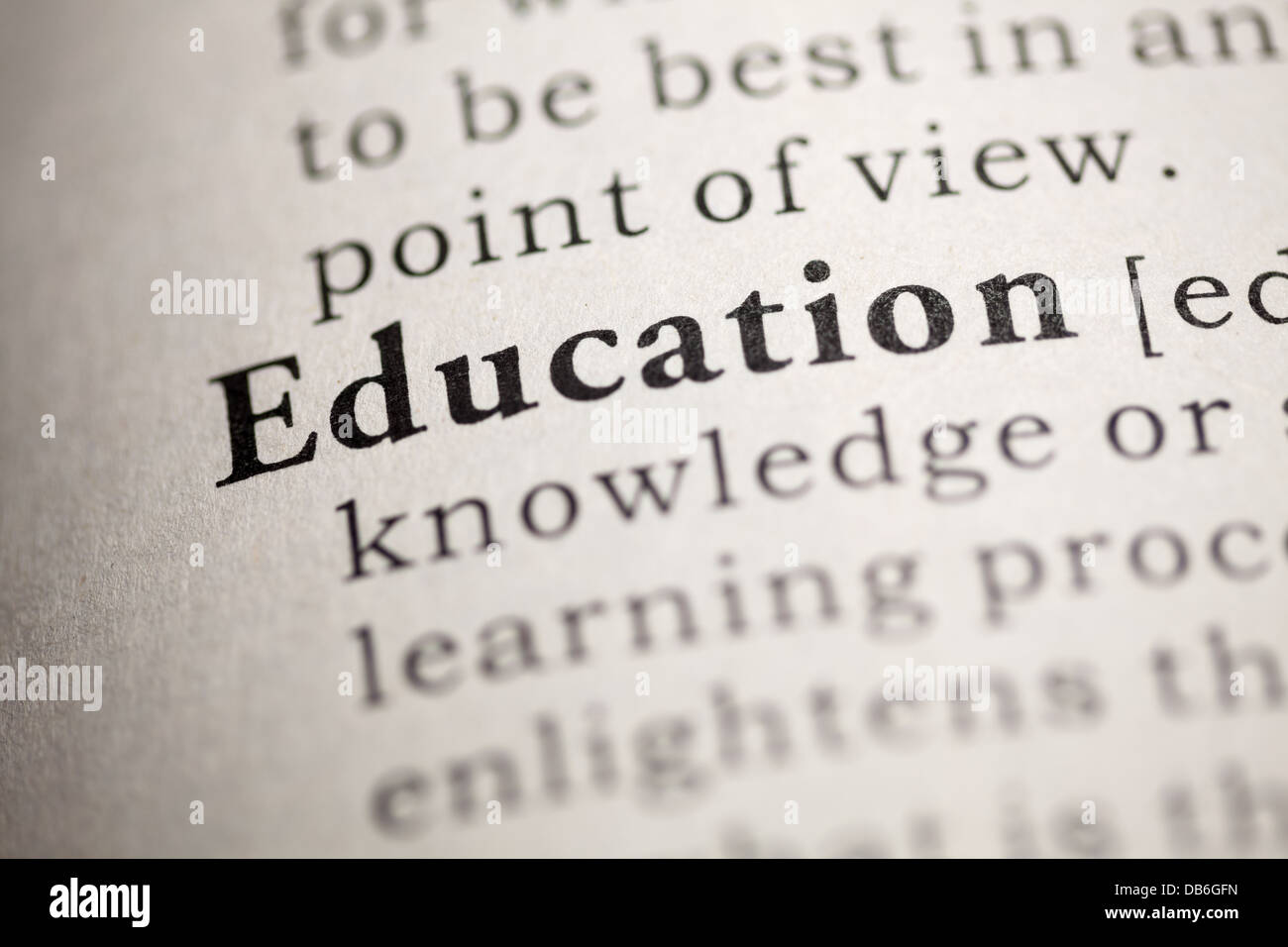 Fake Dictionary, Dictionary definition of the word Education Stock ...