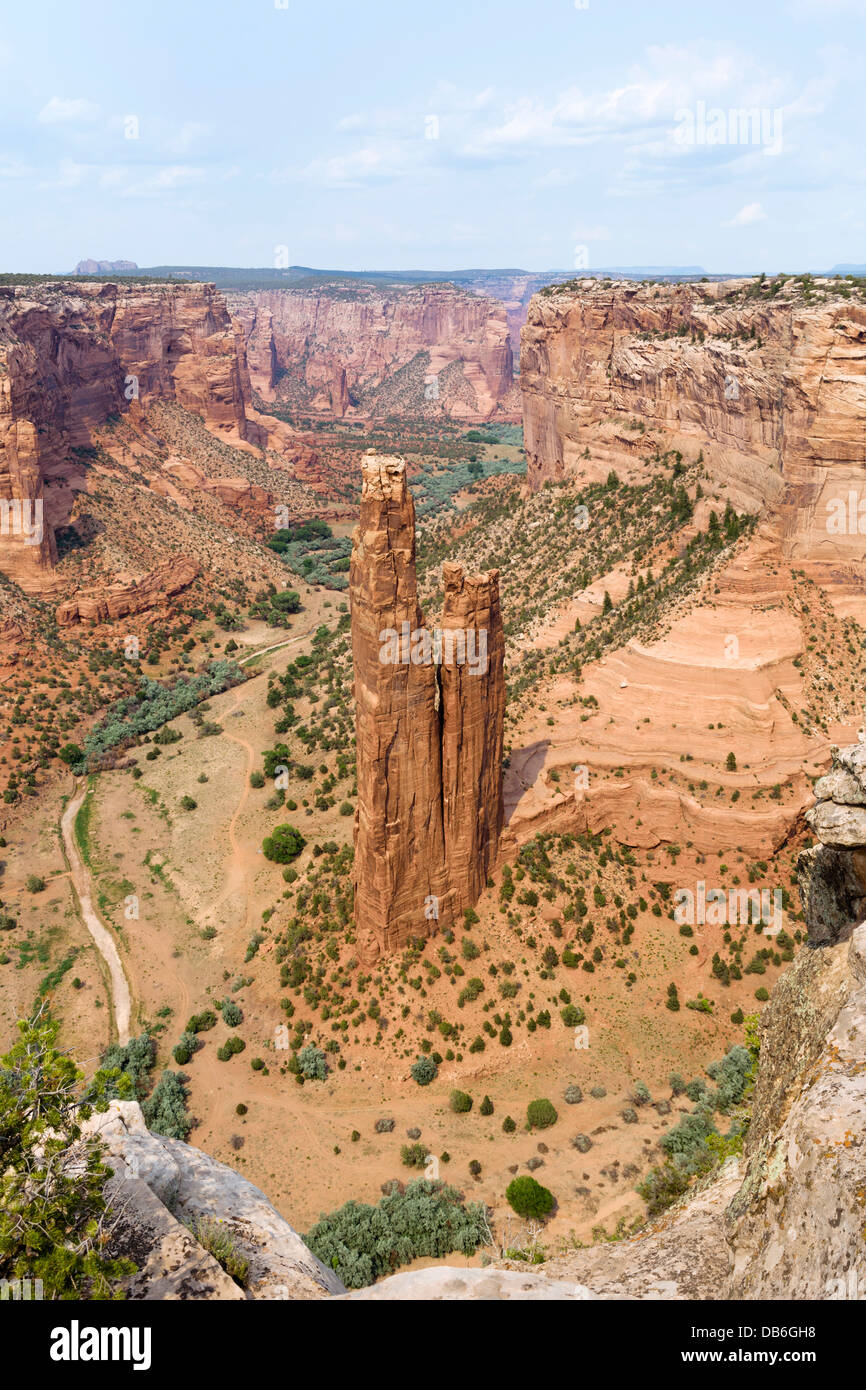 Spider Rock viewed from the South Rim in Canyon de Chelly National ...