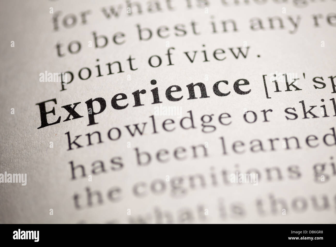 Fake dictionary definition word experience hi-res stock photography and ...