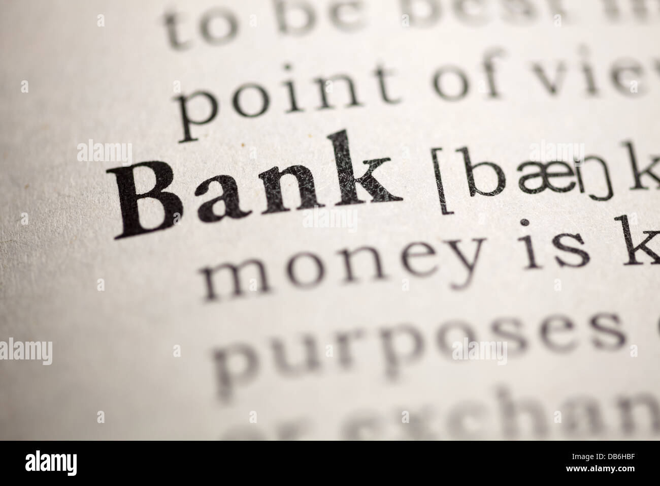 Fake Dictionary, Dictionary definition of the word Bank Stock Photo - Alamy